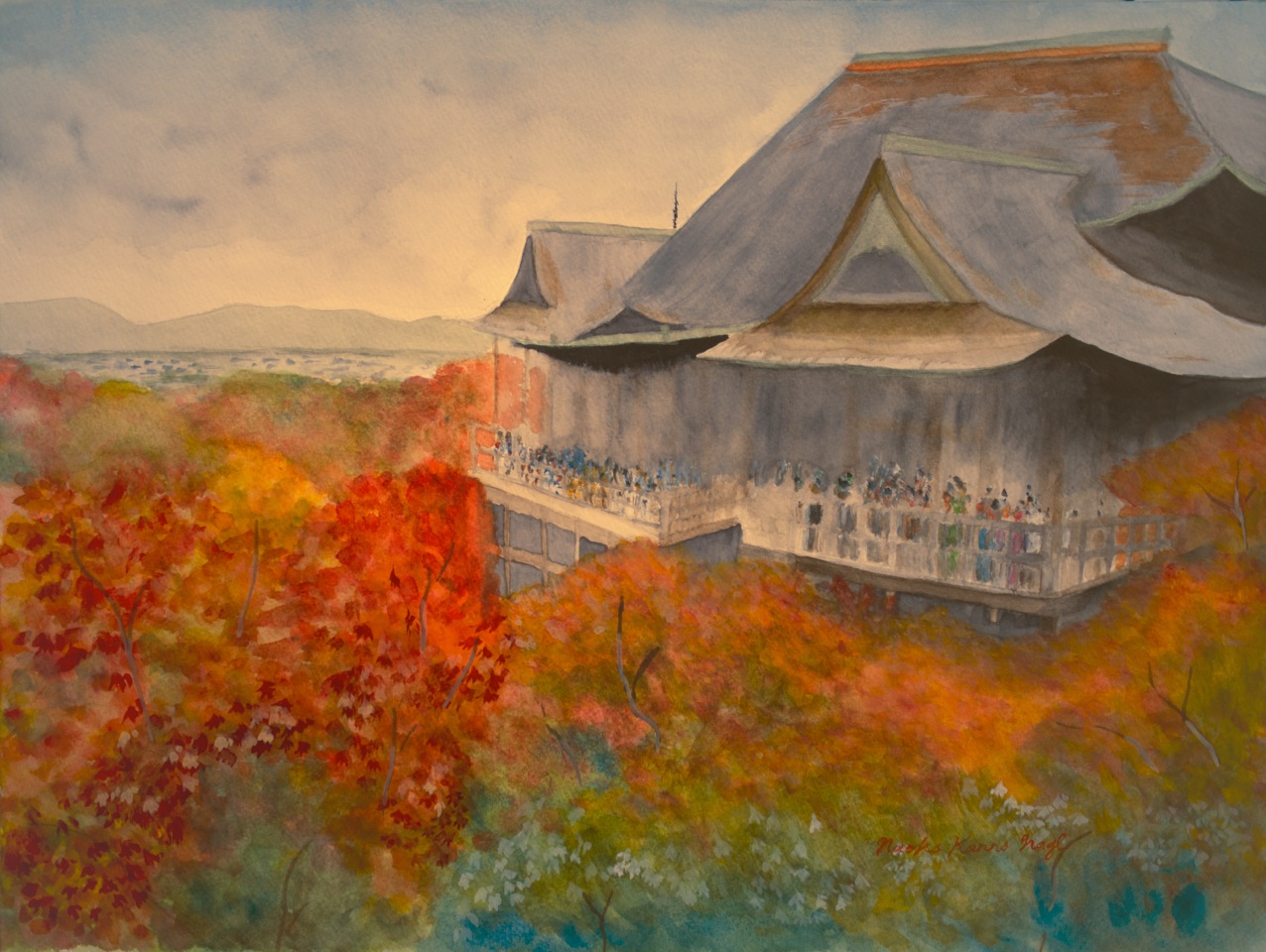 Kyoto Autumn Leaves | Naoko's Watercolor Blog